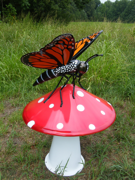 Metal Butterfly Sculpture - Beechwood Metalworks